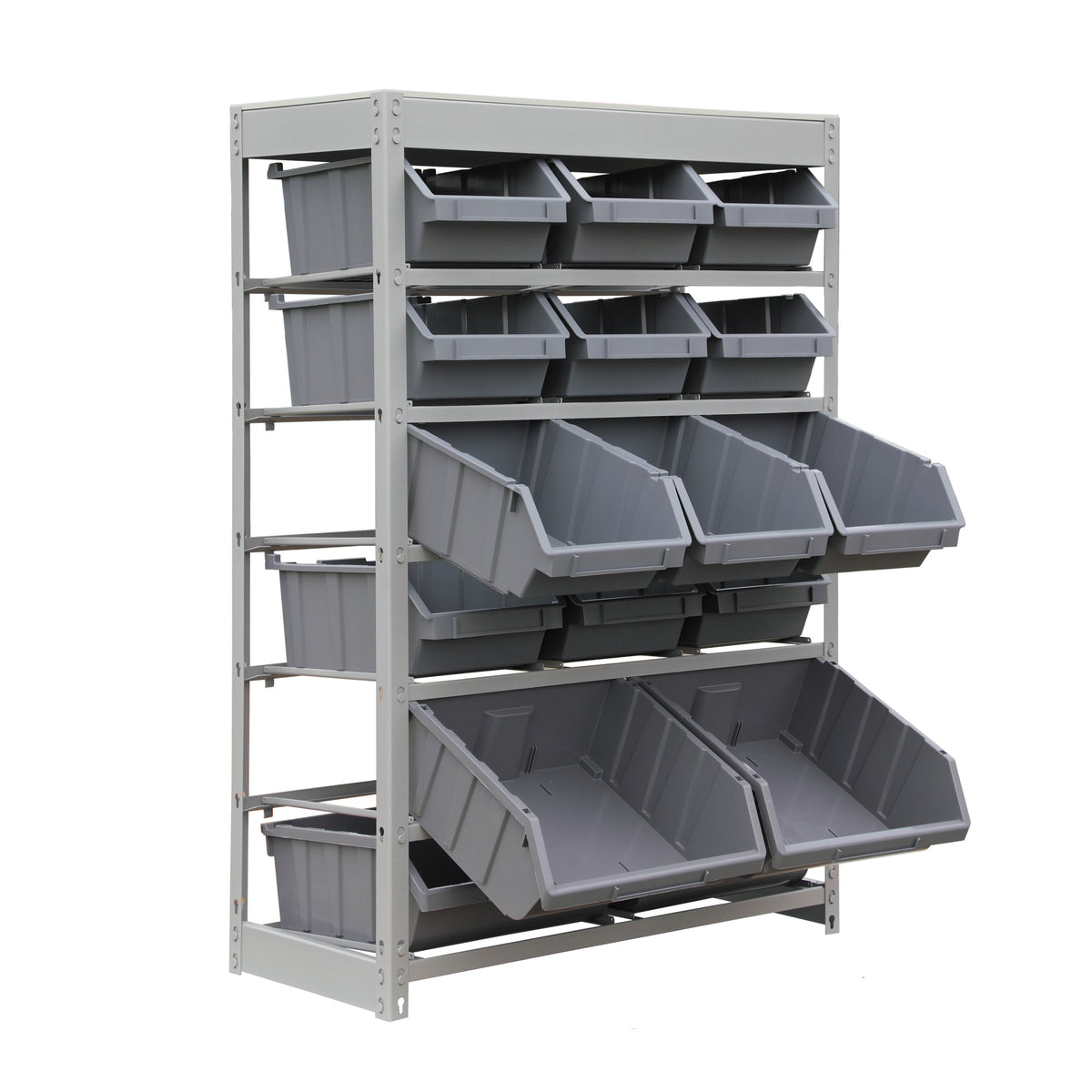 KING'S RACK Bin Rack Storage System Heavy Duty Steel Rack Organizer Sh ...