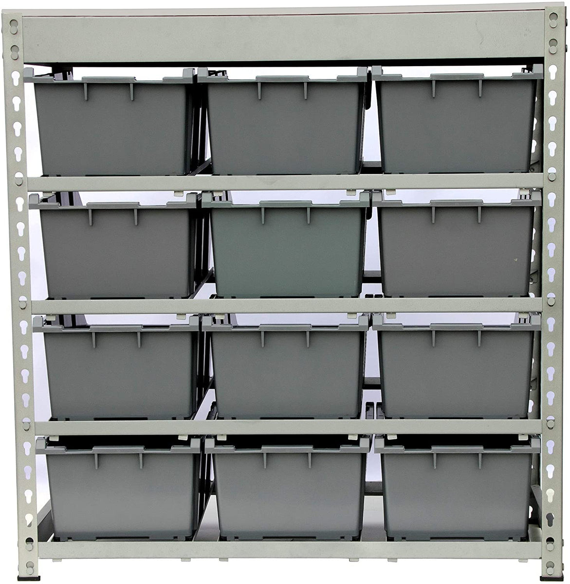 KING'S RACK Bin Rack Boltless Steel Storage System Organizer w/ 12 Pla ...